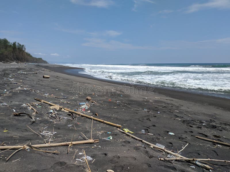 Garbage on the beach. stock photo. Image of dump, global - 170347666