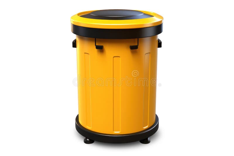 Garbage Bin or Container Isolated on White Background. Separate Waste ...