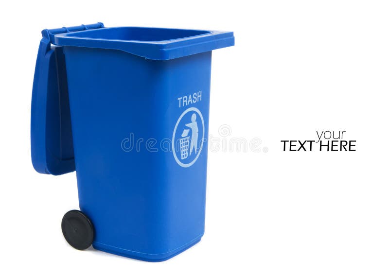 Garbage bin with the space stock image. Image of wheeled - 161307967