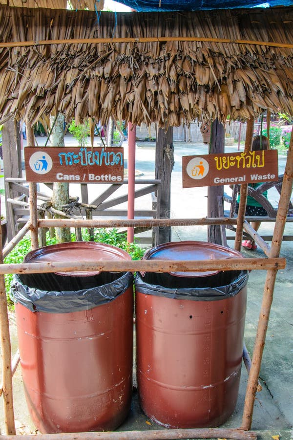 Garbage bin hand made stock photo. Image of garbag, outdoor - 47691346