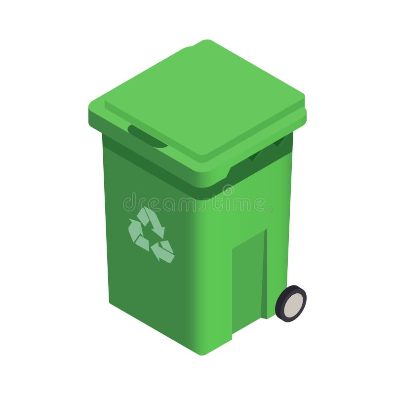 Garbage Bin Icon stock illustration. Illustration of environment ...