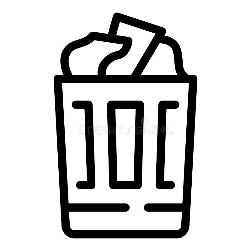 Garbage Bin Icon Outline Vector. Clean Bottle Stock Vector ...
