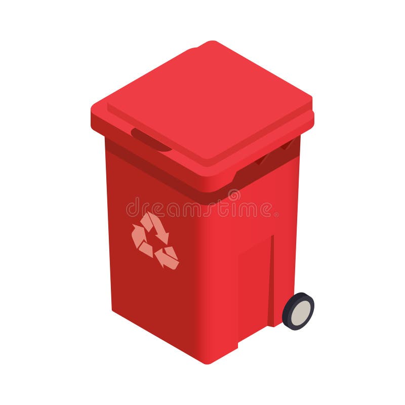 Garbage Bin Icon stock illustration. Illustration of paper - 258939428
