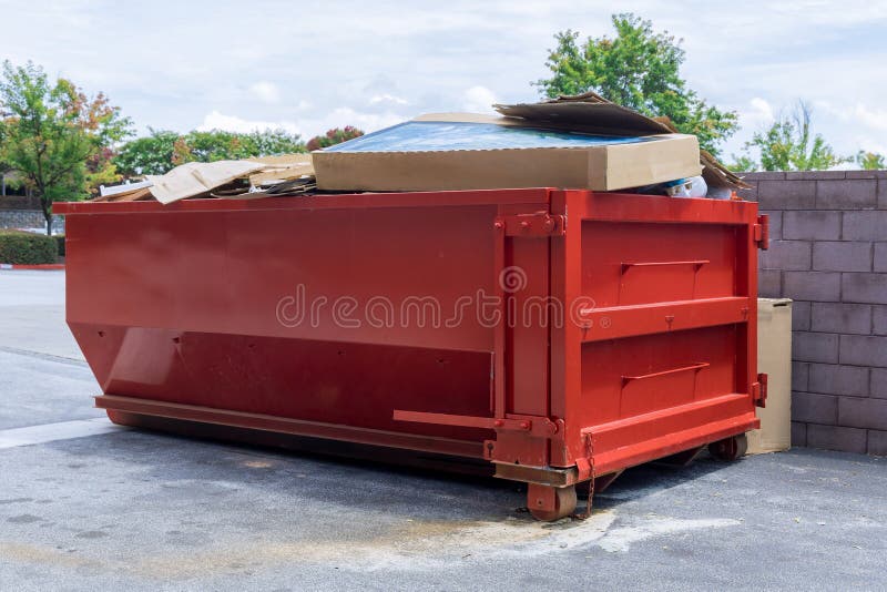 Garbage Bin Metal Containers for Construction Waste during a House ...