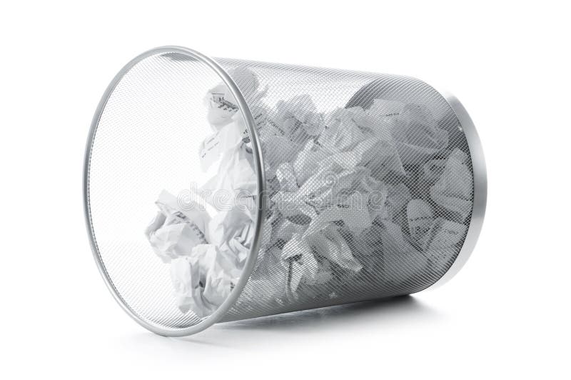 Trash full of paper stock photo. Image of movement, black - 571592