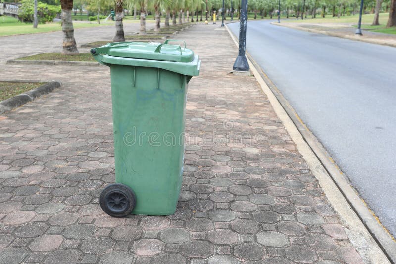 Garbage Bin in the Park To Keep the Environment Clean Stock Image ...
