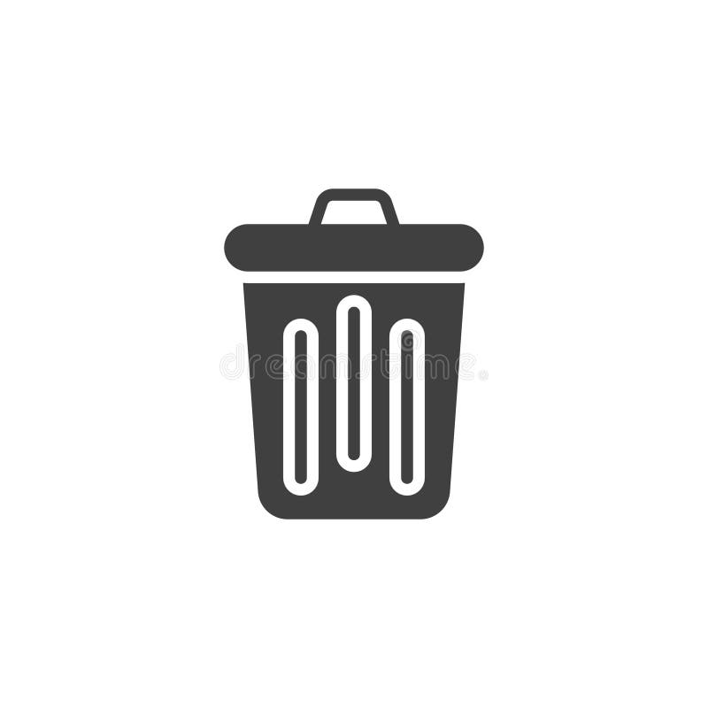 Garbage bin vector icon stock vector. Illustration of filled - 274150713
