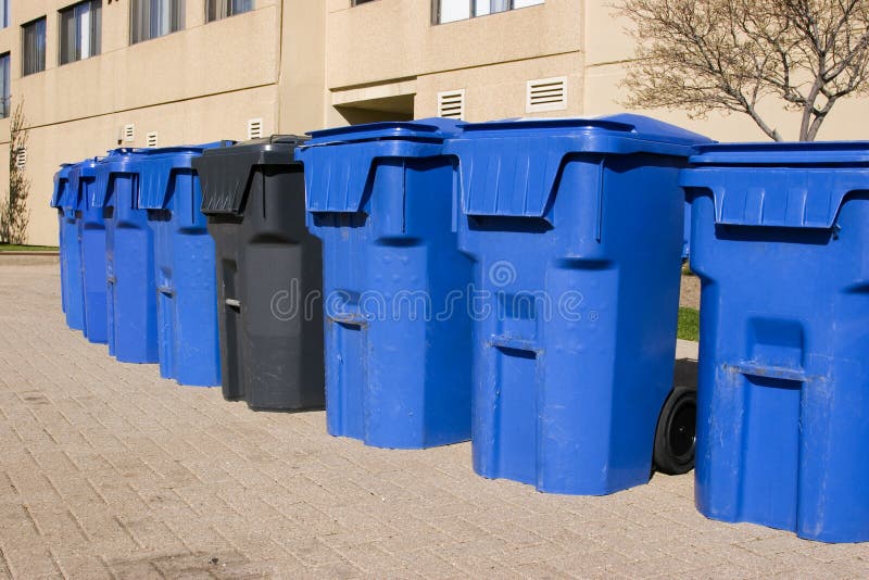 Garbage bins stock photo. Image of roll, recycle, window - 1034790