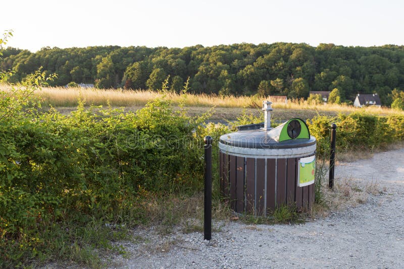 Garbage Container in the Countryside Stock Photo - Image of countryside ...
