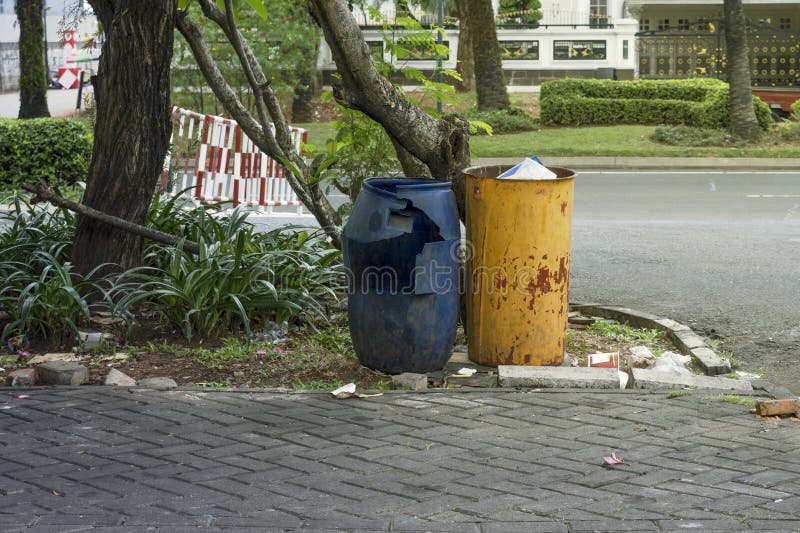 Garbage bins stock photo. Image of dirty, urban, container - 299502002