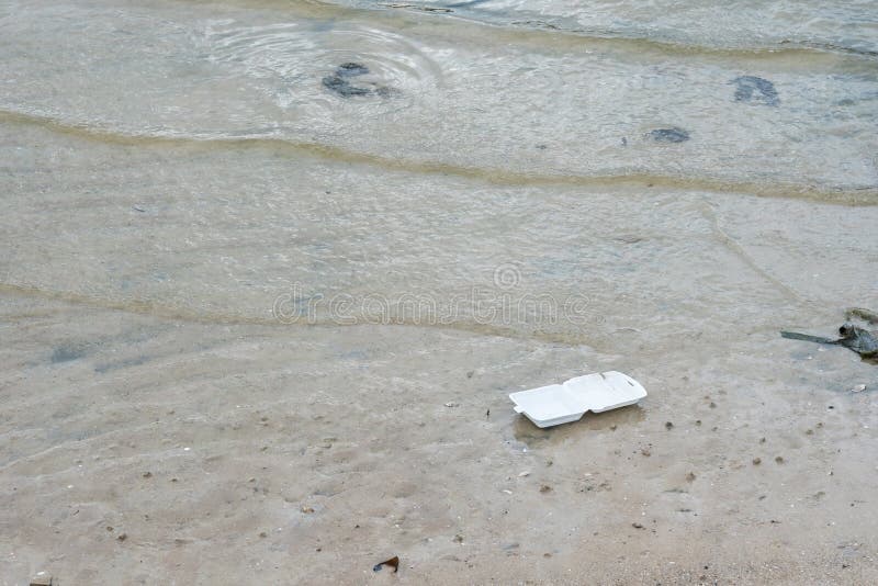 Garbage Box on the Beach , Pollution on the Sand Beach Concept.Thailand ...