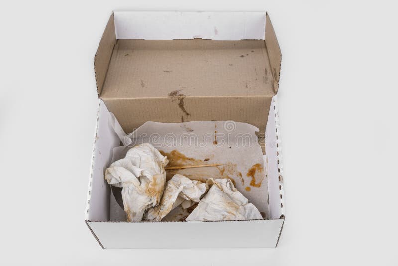Garbage in the Box from Takeaway Food Stock Photo - Image of recycle ...