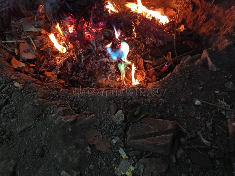 Garbage burned stock photo. Image of wildfire, iron - 222117184