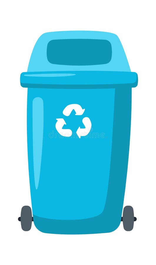 Garbage Can Flat Icon Recycling and Trash Utilization Stock Vector ...