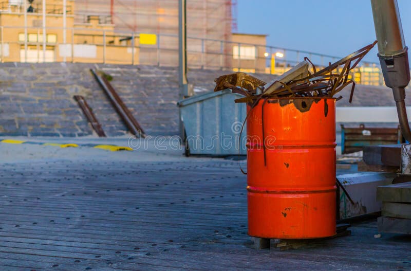 Garbage Can Full with Metal Garbage, Simple Waste Separation Solutions ...