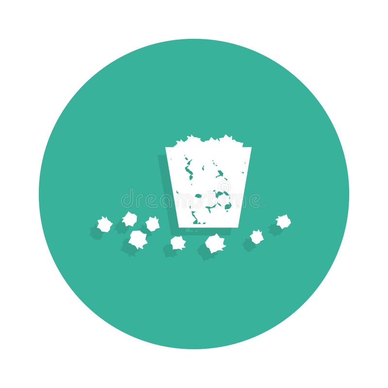 Garbage Can is Full. Trash is Fallen on the Ground Icon in Badge Style ...