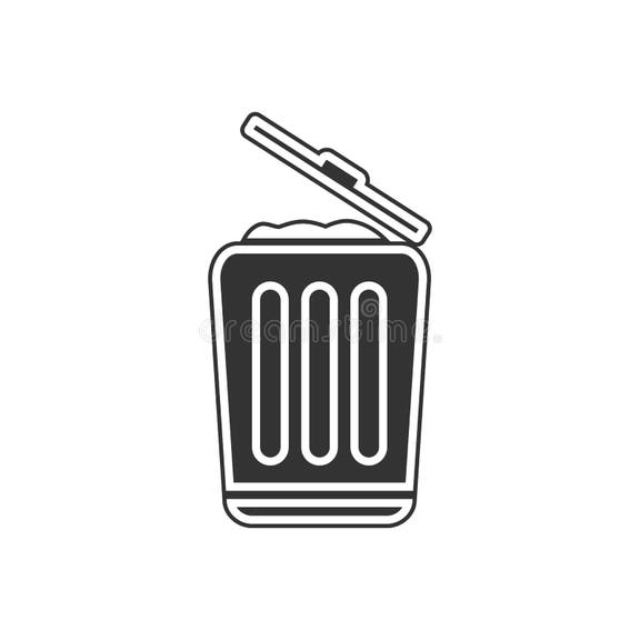 Garbage Can Icon. Element of Navigation for Mobile Concept and Web Apps ...