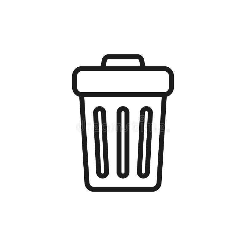 Garbage Can Icon Vector Design Templates Simple and Modern Stock Vector ...