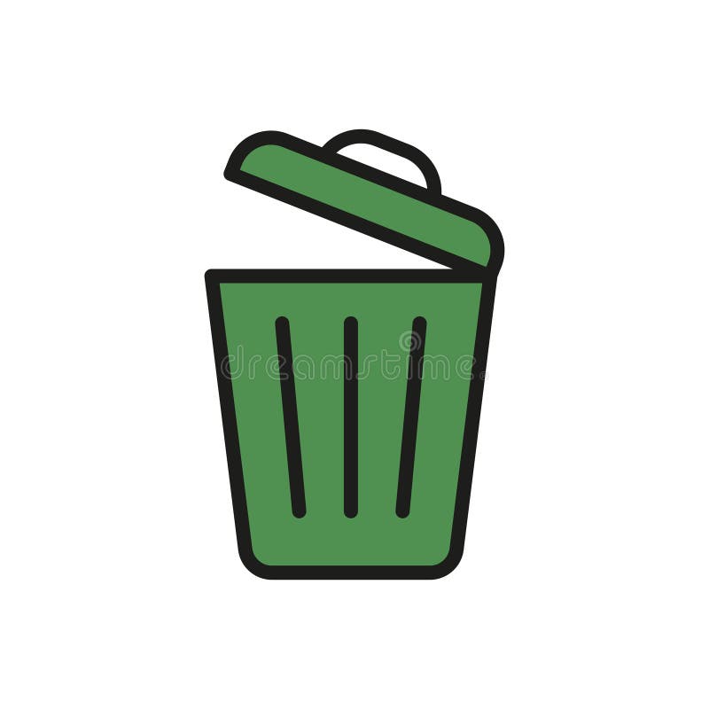 Garbage Can Icon Vector Design Templates Simple and Modern Stock Vector ...