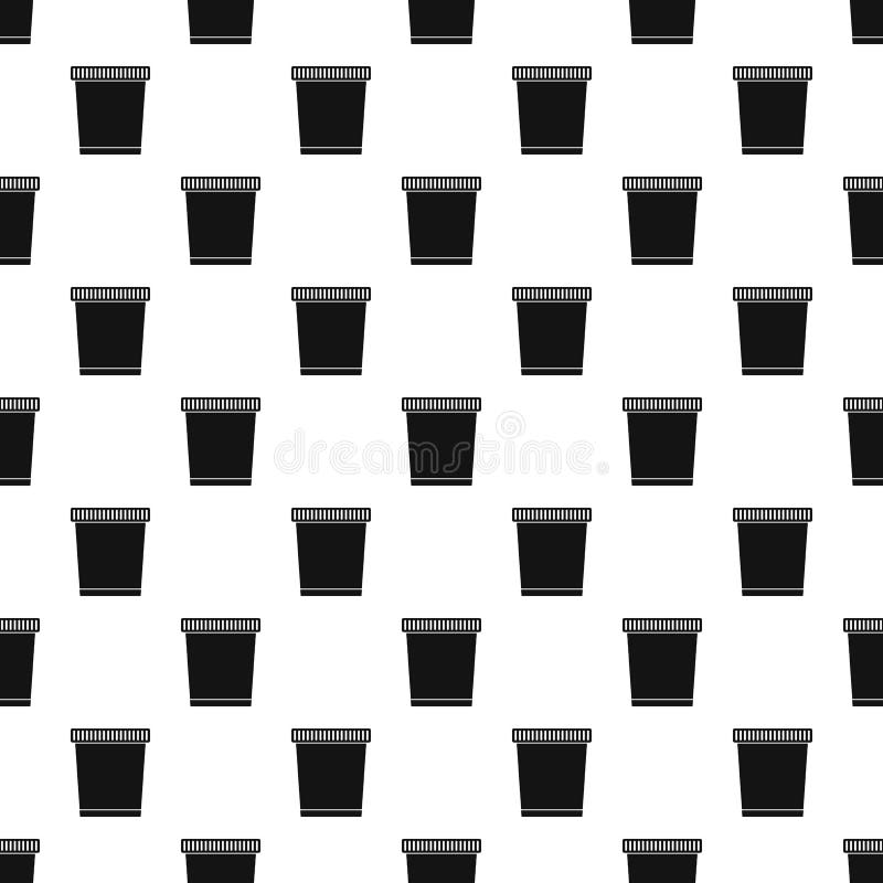 Garbage Can Pattern, Simple Style Stock Vector - Illustration of design ...