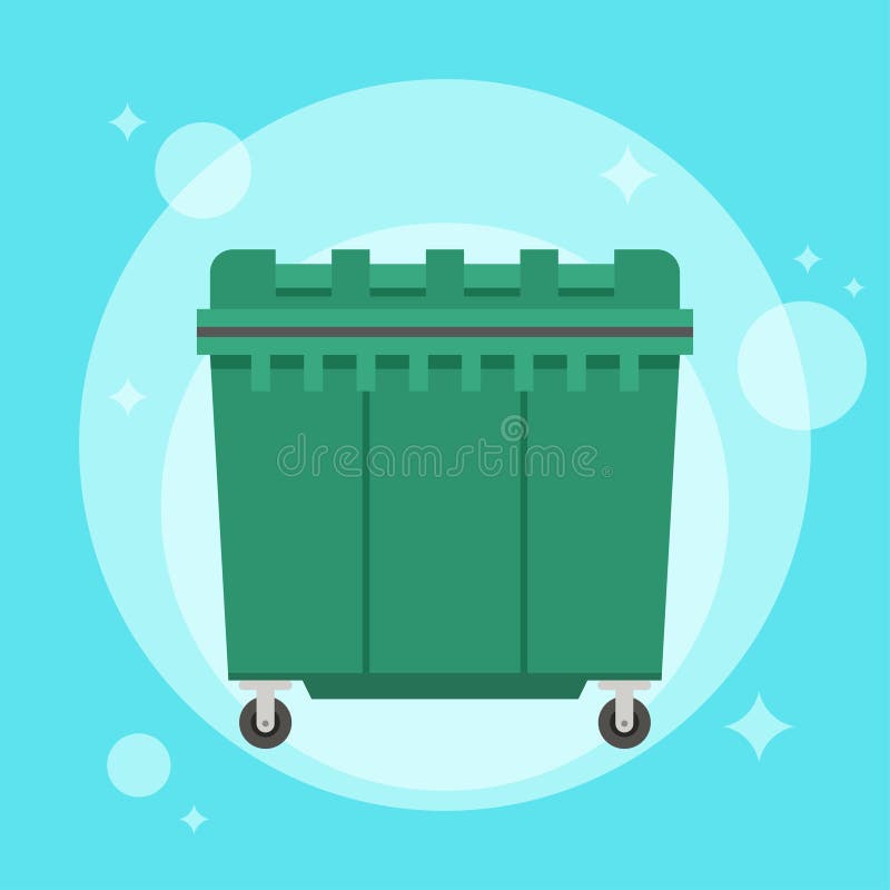 Garbage Can. Trash Container. Recycle Bin. Vector Flat Simple ...