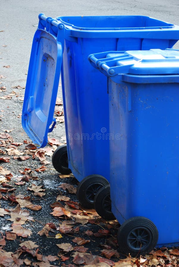 Trash Cans for Garbage Separation Stock Image - Image of division ...