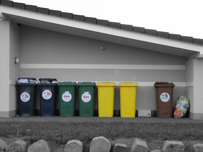 Garbage Cans stock photo. Image of dust, litter, trashcan - 224338