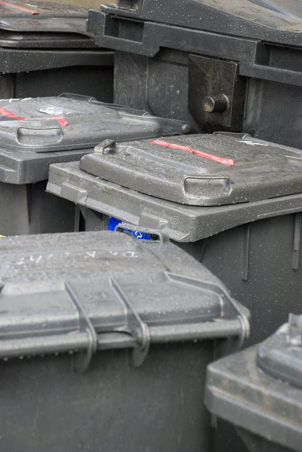 Garbage Cans stock photo. Image of recycle, cans, plastic - 49178788