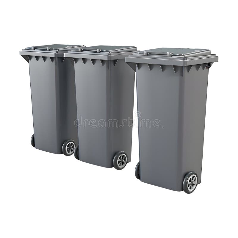 Garbage Cans in the City on Transparent Background - Ai Generated Stock ...