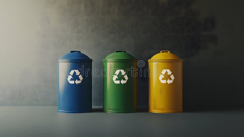 Garbage Cans for Waste Sorting, Ecology, Sustainable Development ...