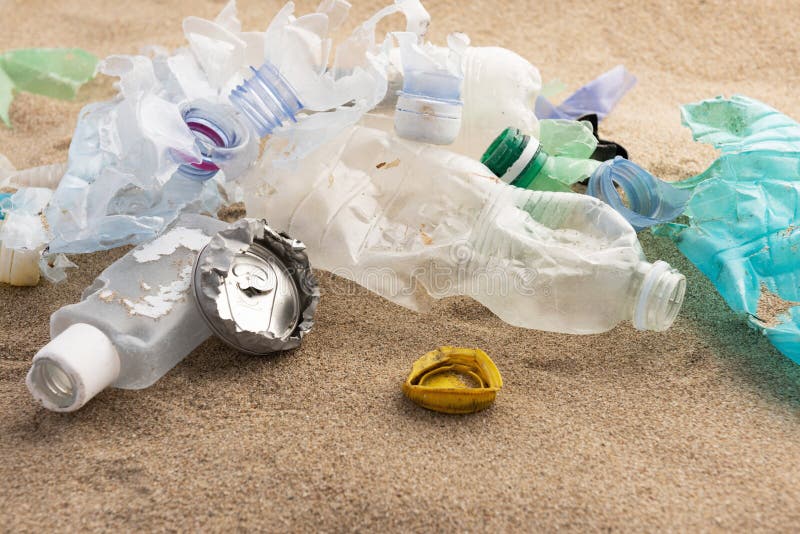 Garbage Collected on the Beach Stock Photo - Image of cleanup ...