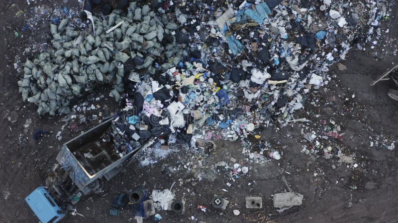 Garbage Collecting and Sorting Site Stock Footage - Video of recyclable ...