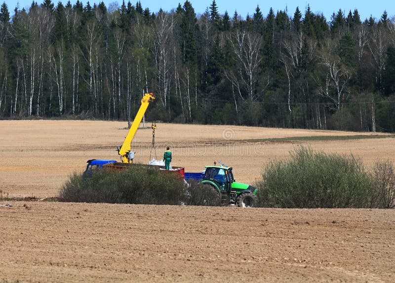 Garbage Collection in the Field Stock Image - Image of loading, outdoor ...