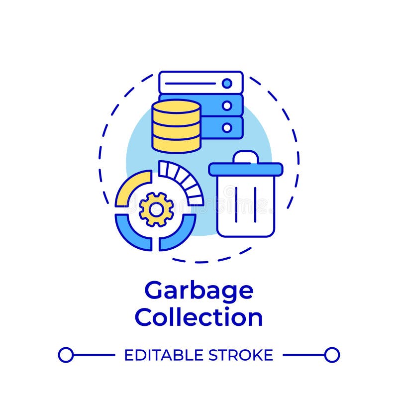 Garbage Collection Multi Color Concept Icon Stock Illustration ...