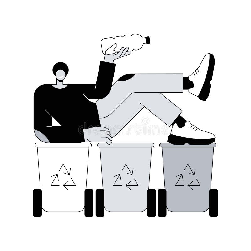 Garbage Collection and Sorting Abstract Concept Vector Illustration ...