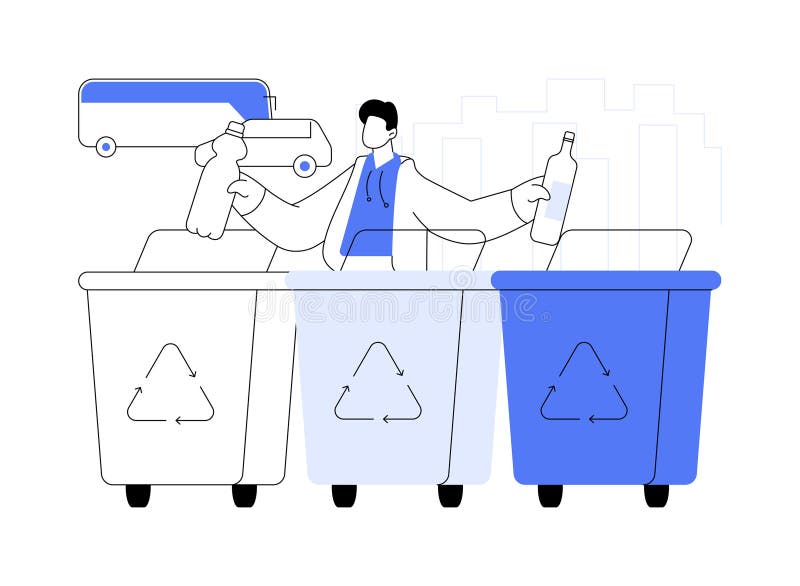 Garbage Collection and Sorting Abstract Concept Vector Illustration ...