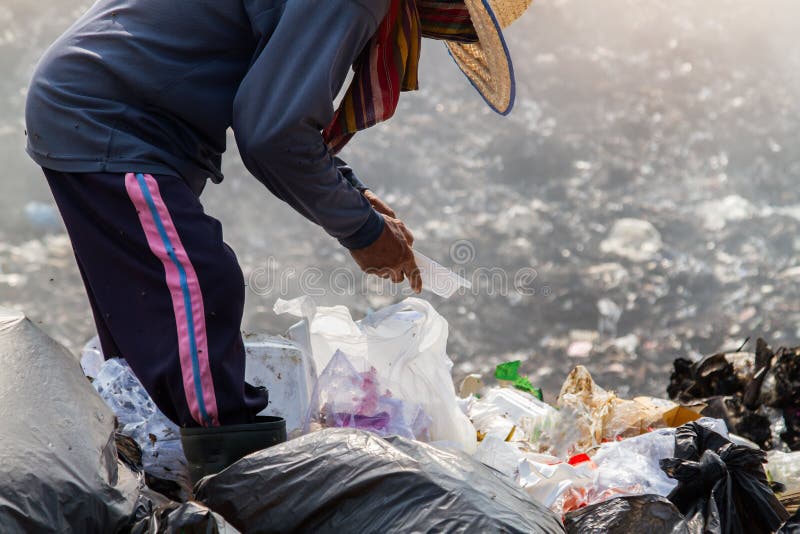 Garbage Collector. Waste Plastic Bottles and Other Types of Plastic ...