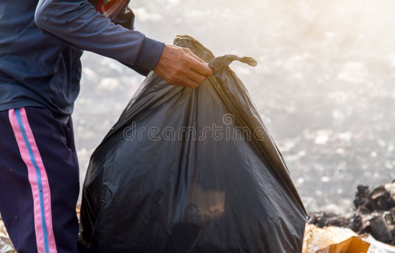 Garbage Collector. Waste Plastic Bottles and Other Types of Plastic ...