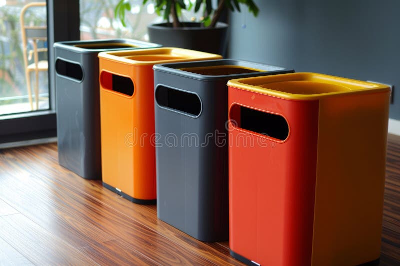 Garbage in Colored Garbage Containers, Concept of Waste Sorting and ...
