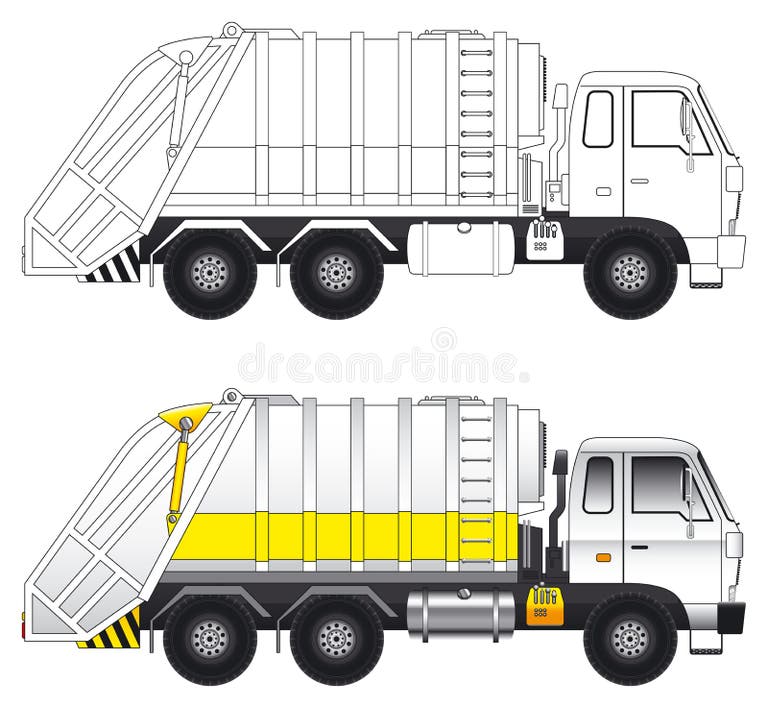 Garbage Compactor Truck Vector Stock Illustrations – 37 Garbage ...