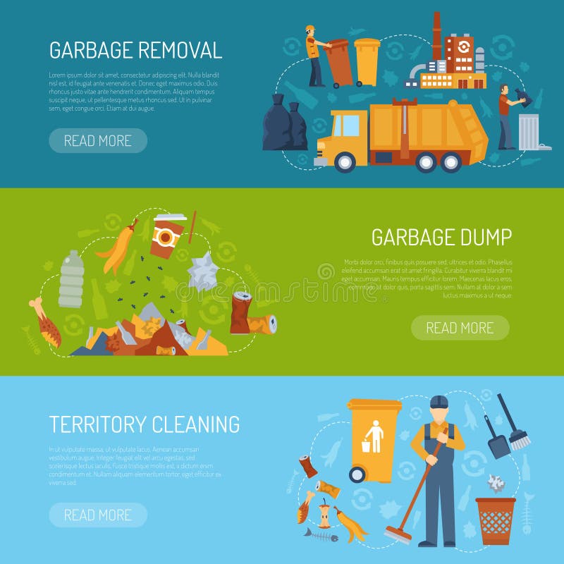 Garbage Concept Infographics Stock Vector - Illustration of green ...