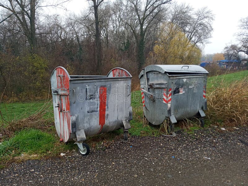 Garbage Container in the Area Stock Photo - Image of yard, garbage ...