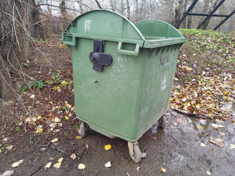 Garbage Container in the Area Stock Photo - Image of furniture, grave ...