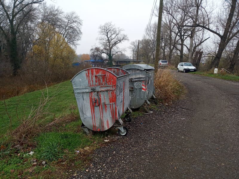 Garbage Container in the Area Stock Photo - Image of infrastructure ...