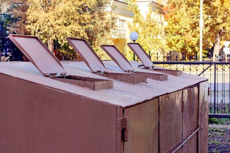 Garbage Container in the City, Garbage Collection Stock Image - Image ...