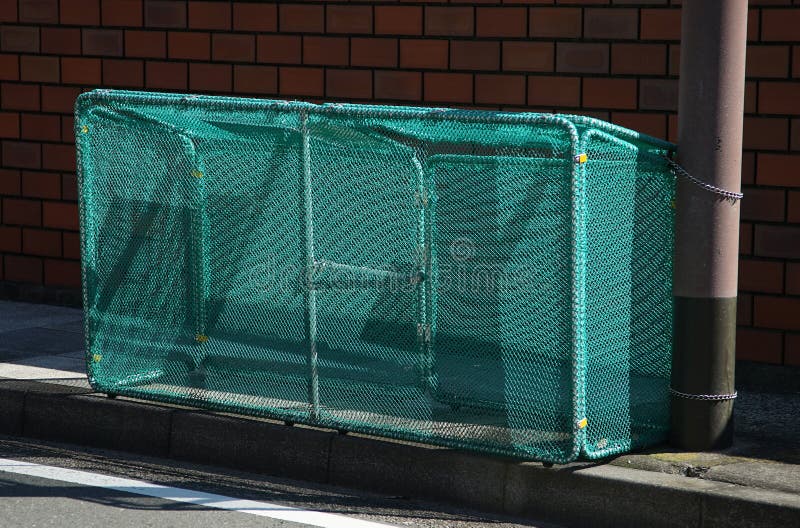 Garbage container stock image. Image of public, green - 308403615