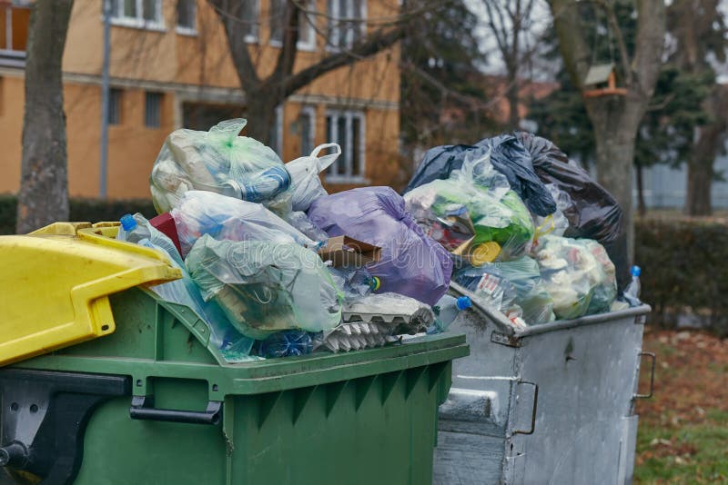Garbage Container Full stock photo. Image of heap, collection - 112367522