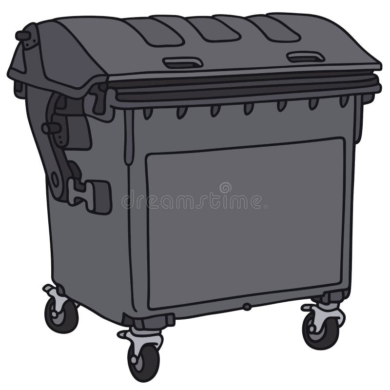 Garbage container stock vector. Illustration of gray - 47410374