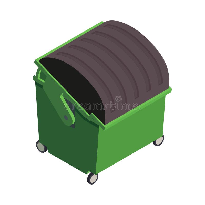 Garbage Container Icon stock illustration. Illustration of industrial ...