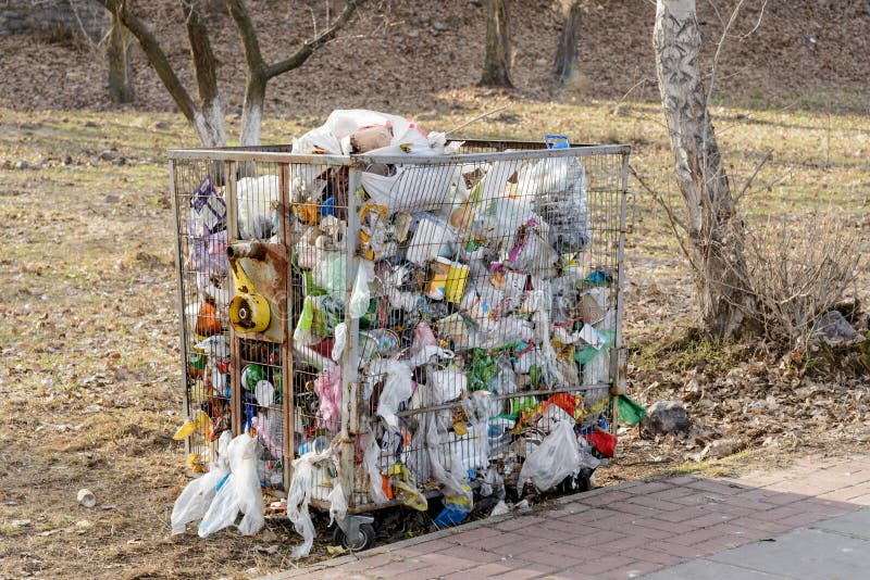 Garbage Container stock photo. Image of metal, park, waste - 51135410